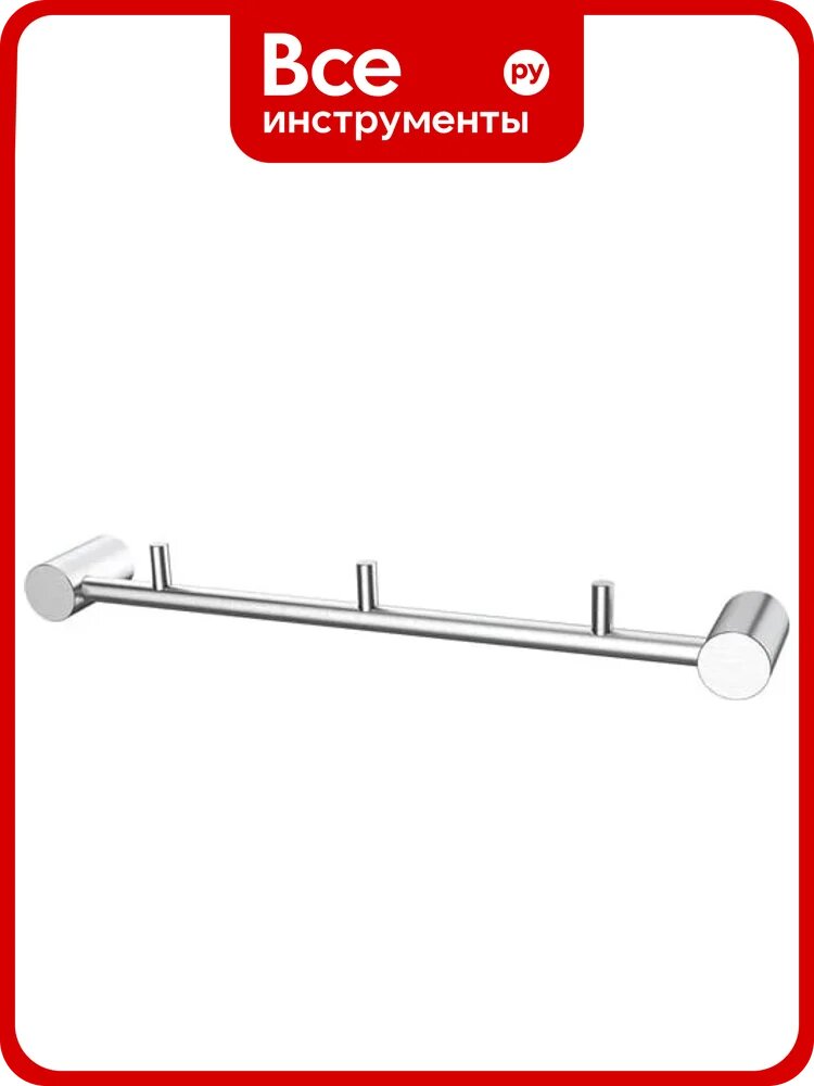 Планка на 3 крючка IDDIS нержавеющая сталь, Петит (Petite), хром матовый PETSSS3i41