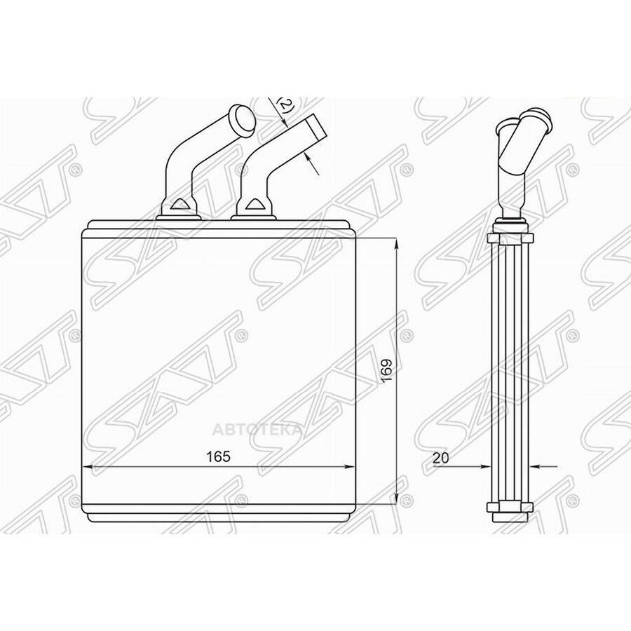 Радиатор отопителя салона HYUNDAI/KIA/MOBIS RIO -05 SAT STKA45395A0