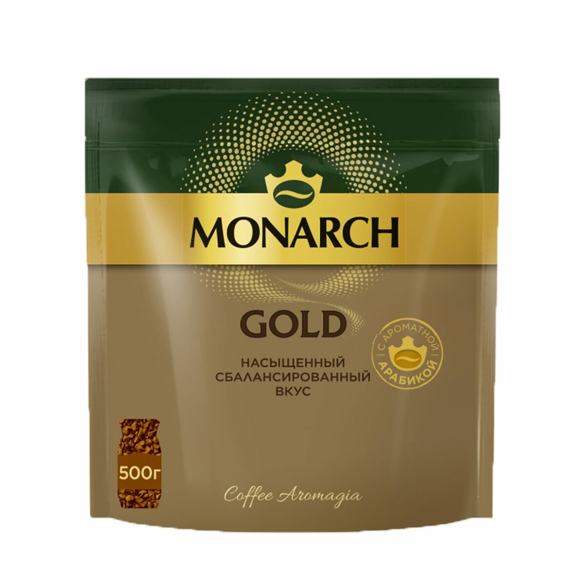 Кофе растворимый Monarch "Gold", сублимированный, 500г, мягкая упаковка, 6 уп.