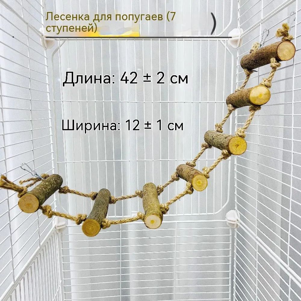 Маленькая птичка взбирается по лестнице
