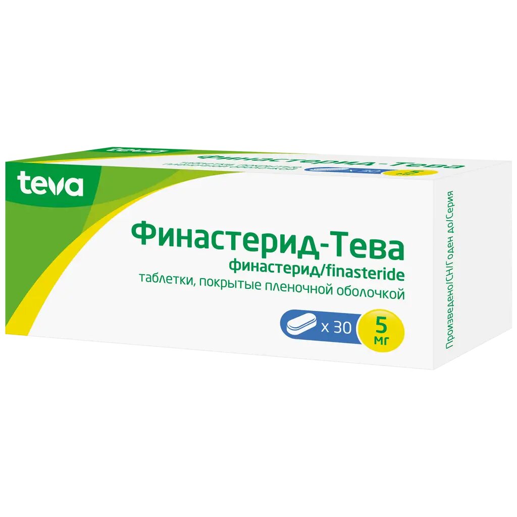 Финастерид-Тева таблетки покрыт. плен. об. 5 мг 30 шт