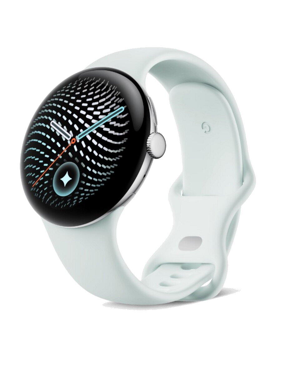 Умные смарт-часы Google Pixel Watch 5, 45mm, Wi-Fi, Polished Silver/Fog (Серый туман)