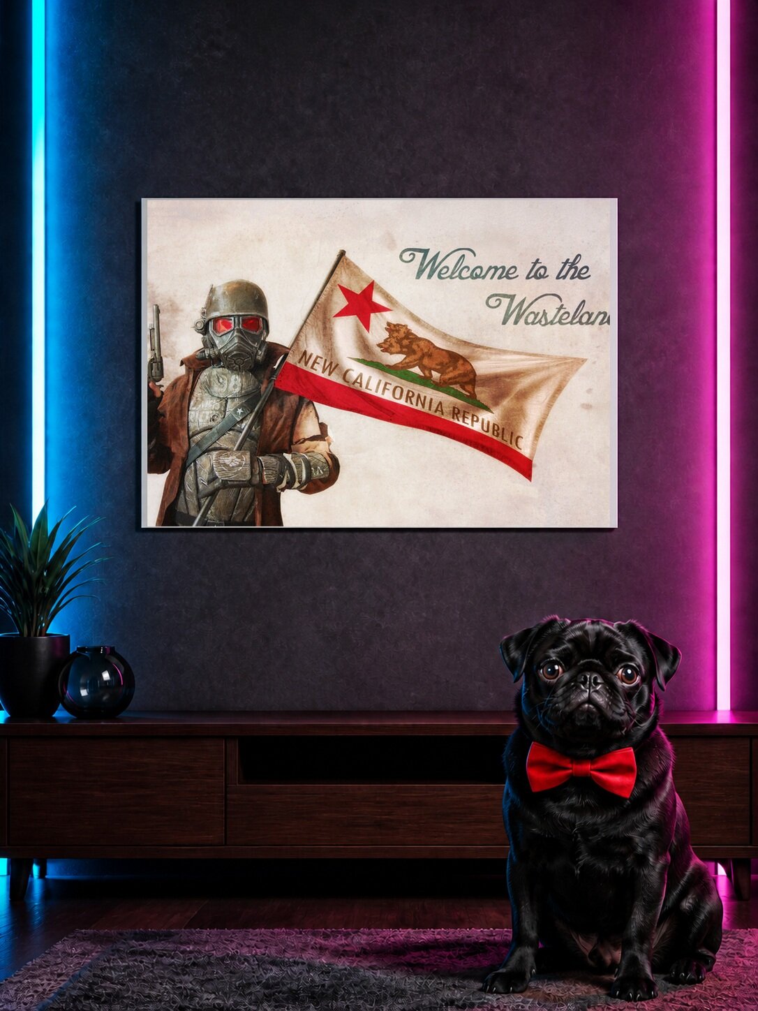 Постер Fallout New Vegas Новая Калифорнийская Республика, атмосферный арт