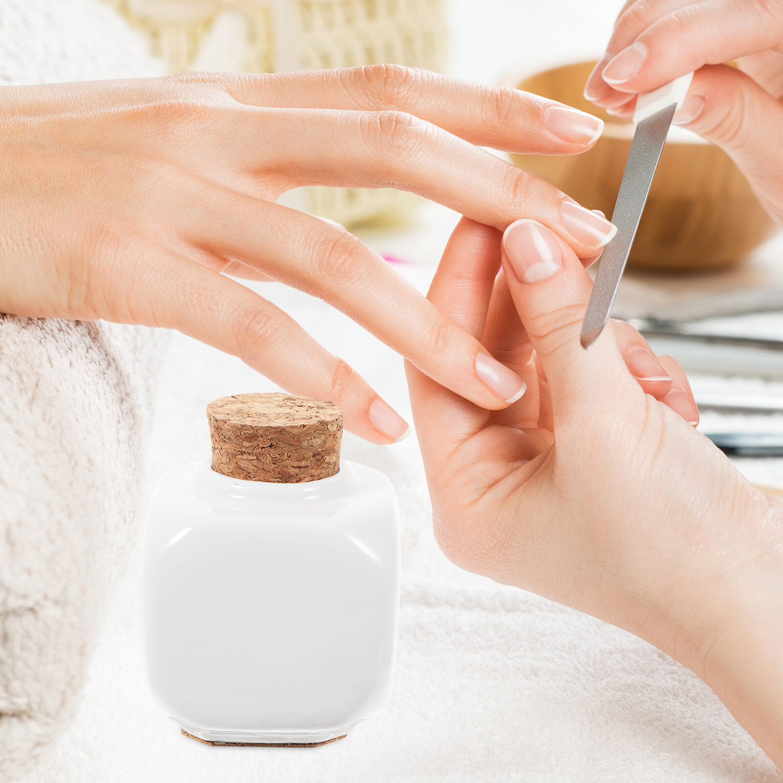 Набор Для Маникюра Керамическая Бутылка Подставка Для Жидкости Конусные Чашки 1 Комплект