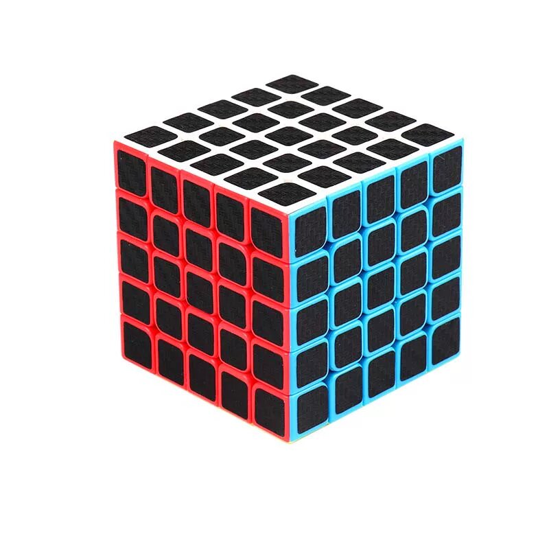 Карбоновое волокно 5x5 кубик Рубика гладкое вращение высококачественная головоломка для любителей скоростного кубинга