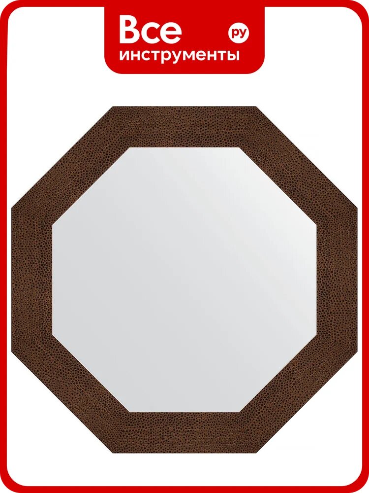 Зеркало EVOFORM в багетной раме - бронзовая лава 90 mm (76,6x76,6 cm) 3807