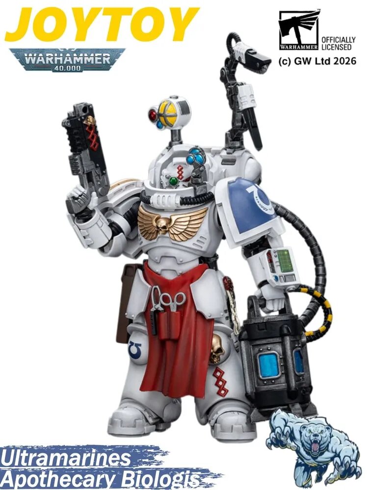 JOYTOY warhammer 40000 Ultramarines Apothecary Biologis 1/18 фигурка
