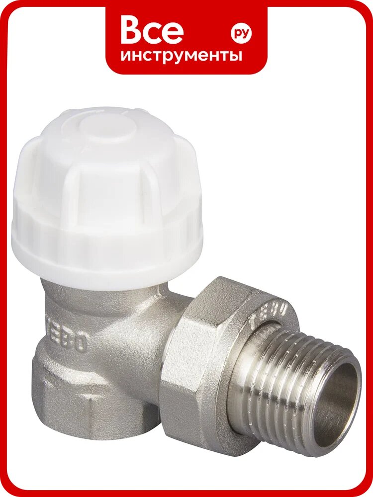 Термоклапан угловой TEBO ВН/НАР 1/2" с колпачком М30х1,5 T-TA. Тк.952.12. CN