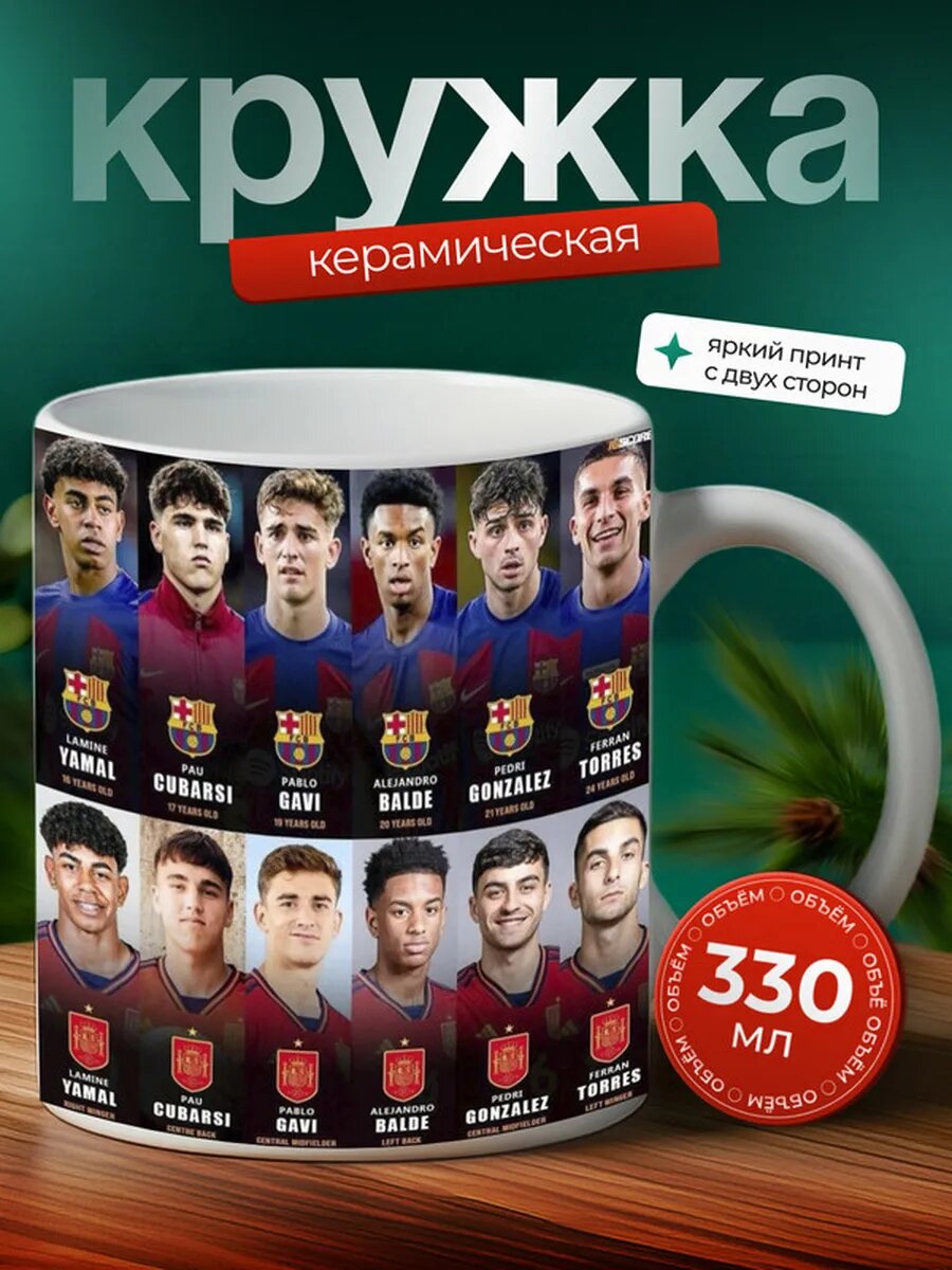 Кружка Барселона футбольная команда 20,