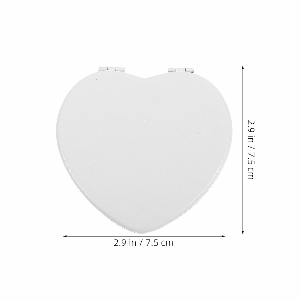 2 Шт Сердце Форма Зеркало Портативное Складное Зеркало Для Девушек 7.50X7.20X0.90Cm