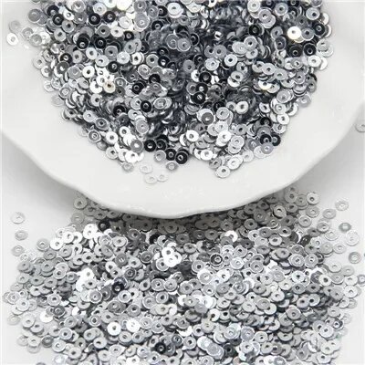Блестки ПВХ 450 г 3 мм 4 мм 5 мм 6 мм круглые Серый, 4mm450g, silver