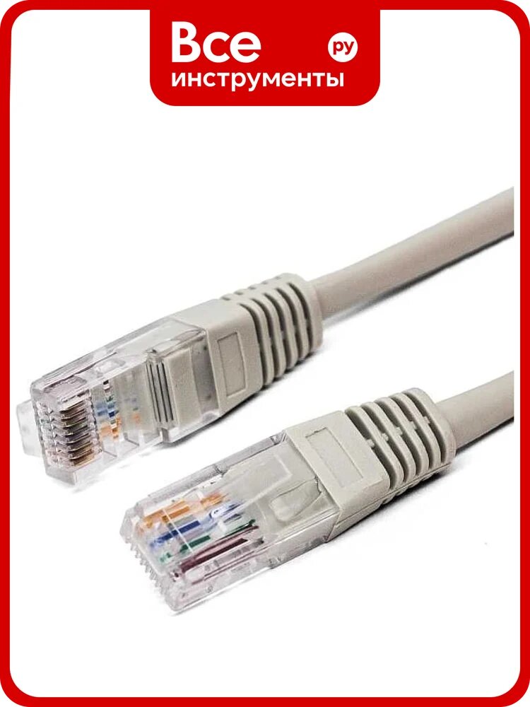 Кабель патч-корд U/UTP 6 кат. 3м FL-U6-3M 26AWG(7x0.16 мм), омедненный алюминий (CCA), PVC, серый Filum 00-00873018