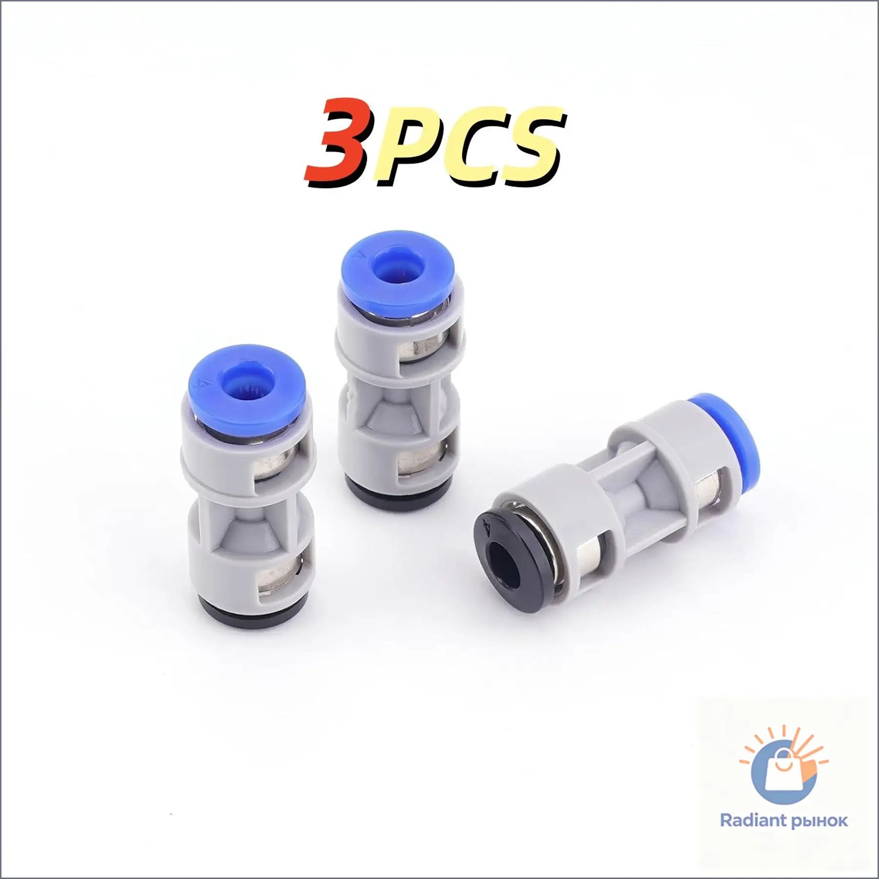 3 шт. адаптеры PTFE для трубок Bambu Lab A1/A1 Mini/P1P/P1S/X1/X1C/X1E/H2D 3D-принтер, пластиково-металлические разъемы подачи