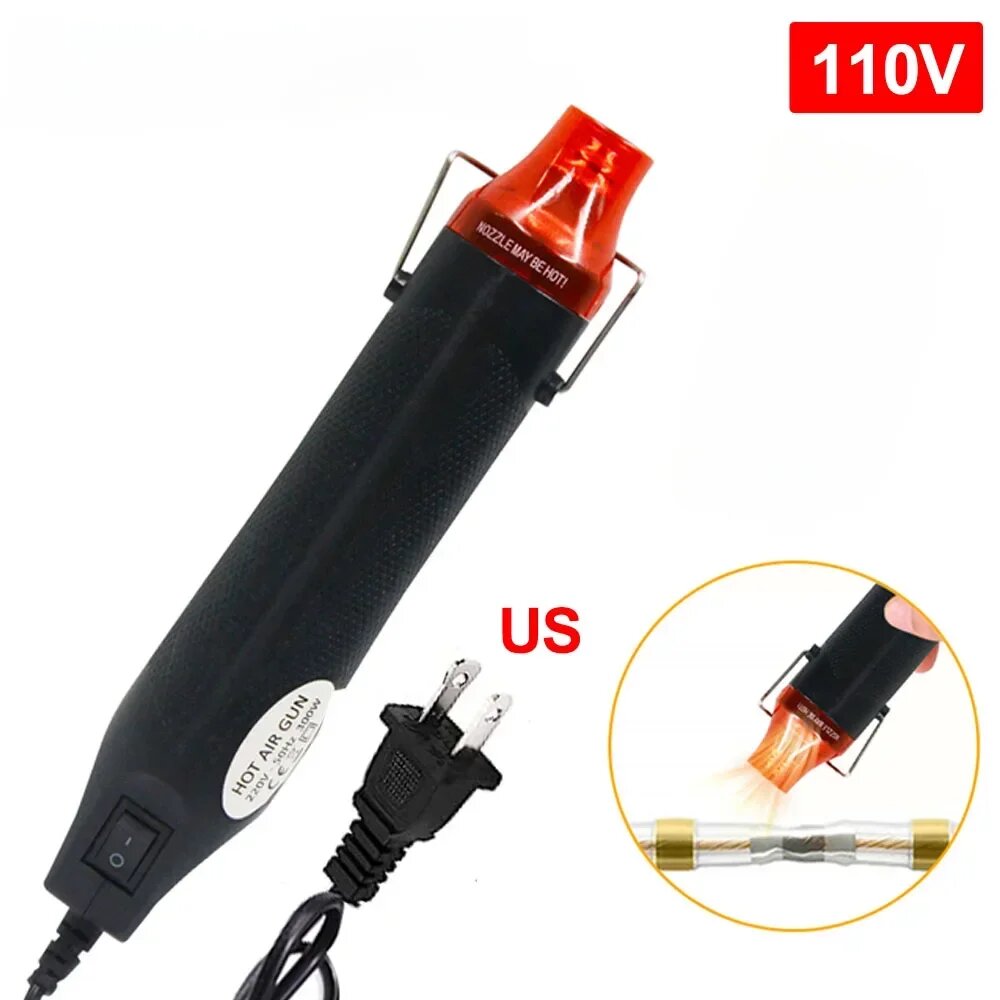 Термофен 220В/300Вт US Plug Heat Gun