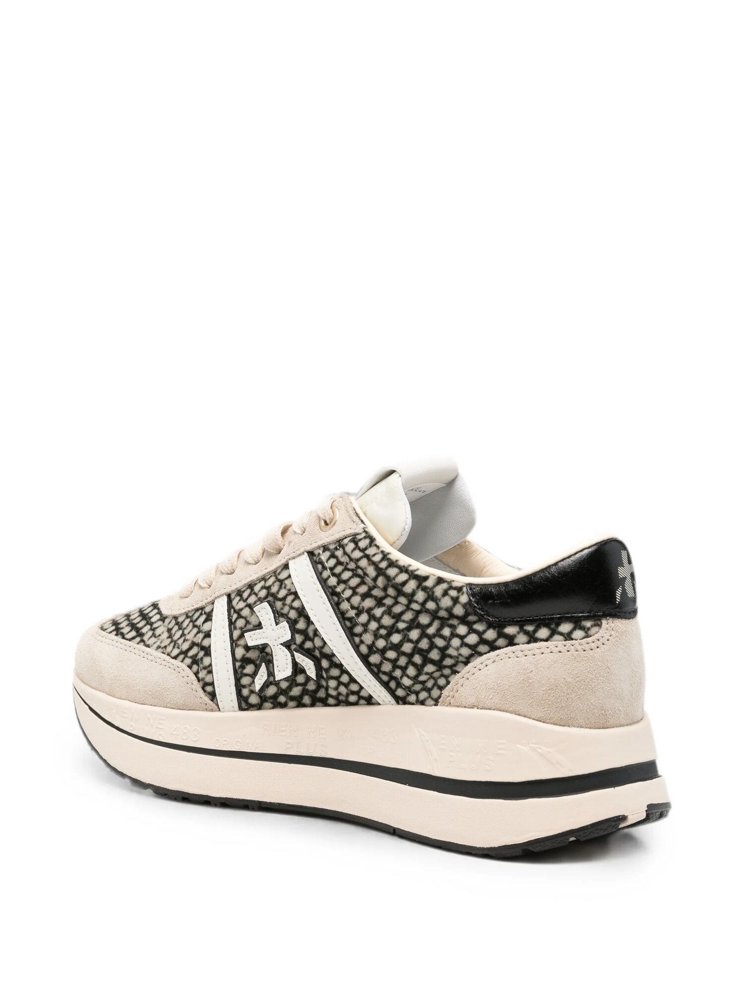 Кроссовки PREMIATA Snakeskin-effect sneakers, размер 39 — фото 1