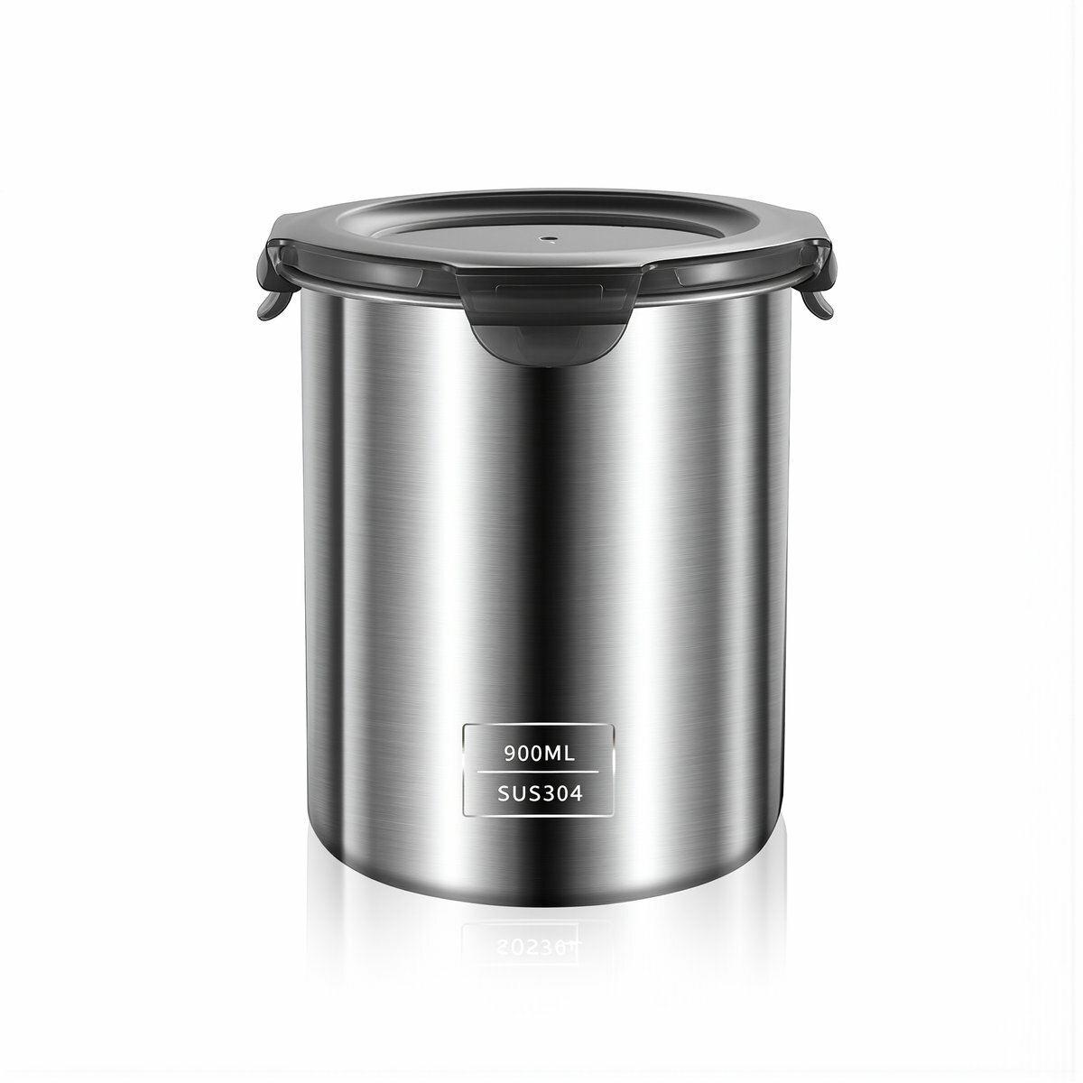 Герметичный контейнер из нержавеющей стали 304 объем 500мл для хранения сыпучих продуктов на домашней кухне