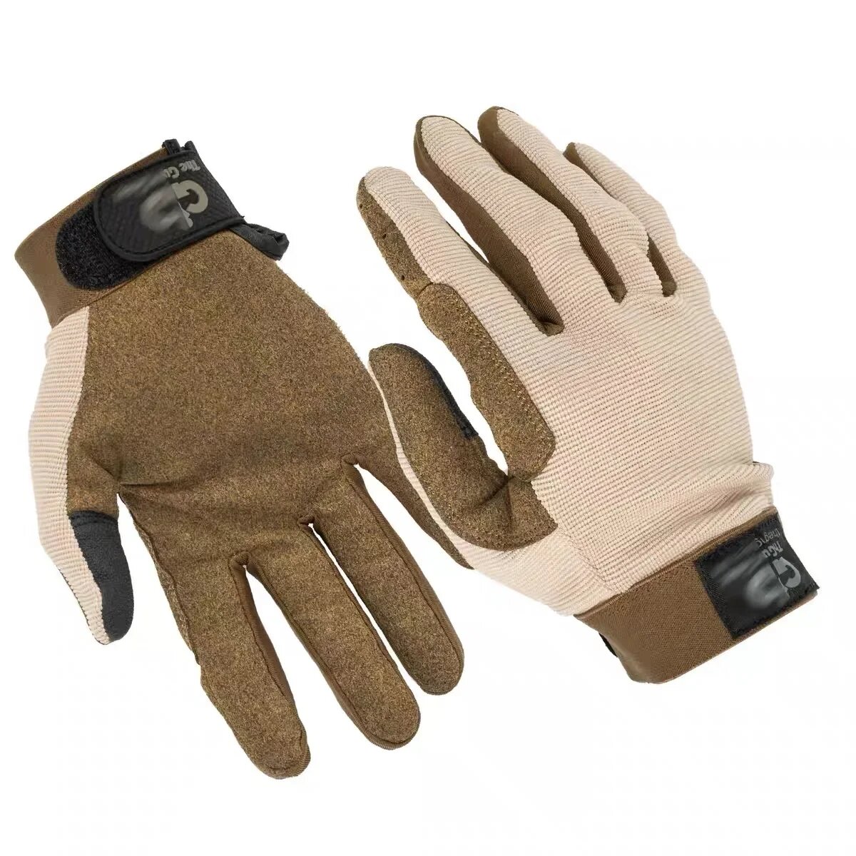 Легкие летние перчатки Gun Glove Style для велоспорта XL, Light Beige Brown