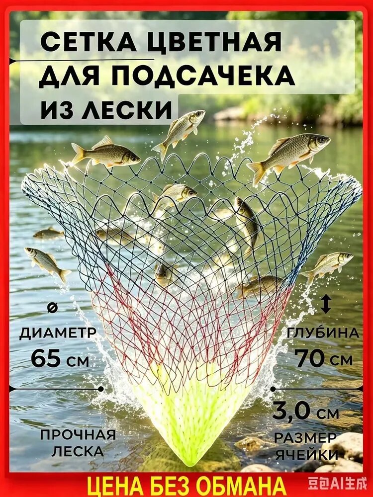 Подсачек, длина: 70 см
