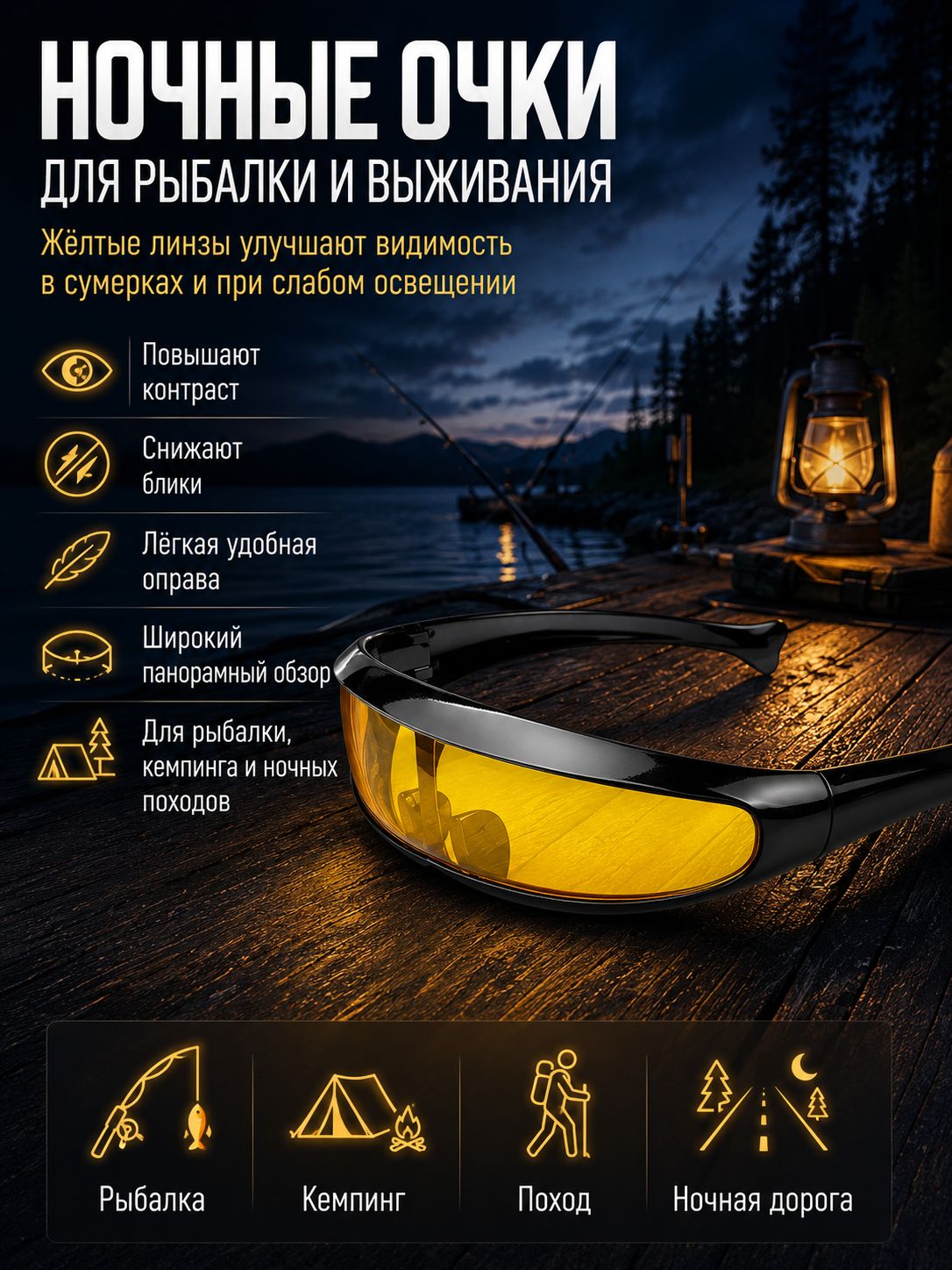 Очки ночного видения для рыбалки и выживания