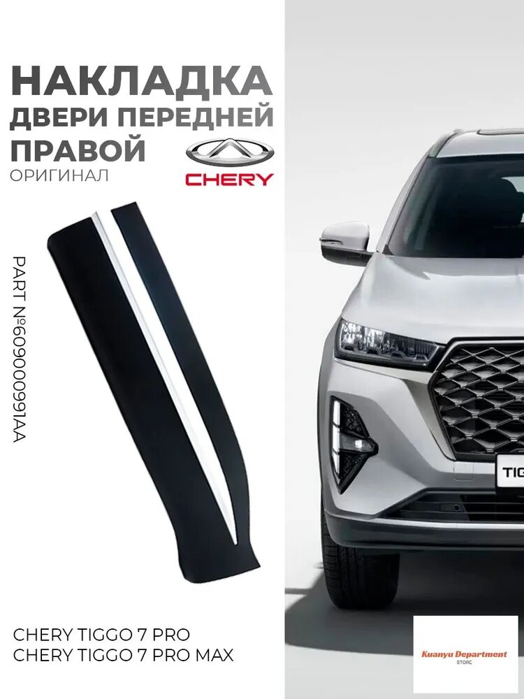 Накладка на кузов Chery Tiggo 7 Pro / 7 Pro Max, передняя правая дверь, 1 шт.