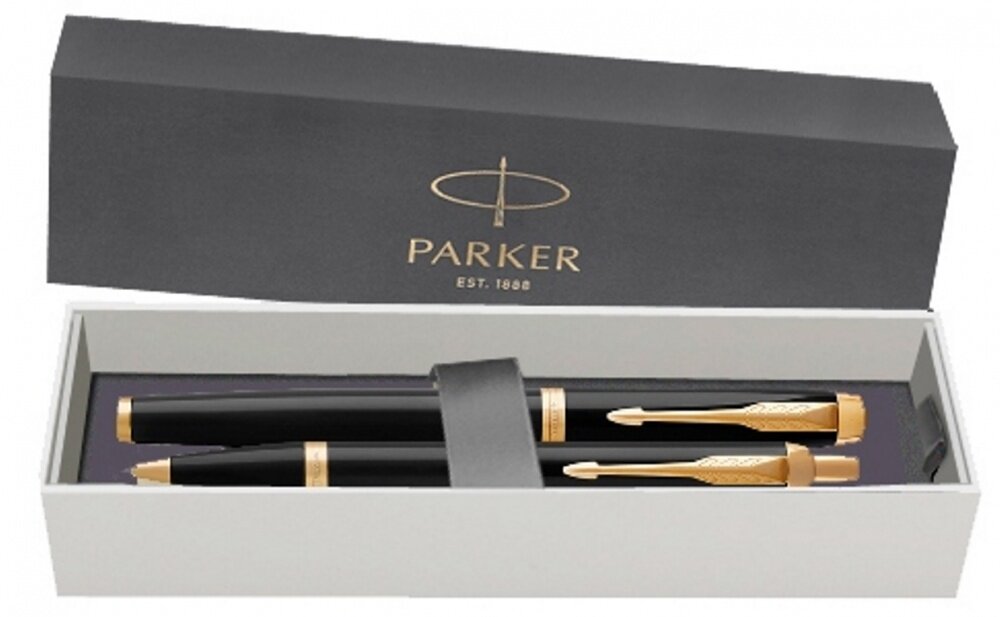 Набор Parker: Перьевая и Шариковая ручка Parker IM Core Black GT 1931666 и 1931645