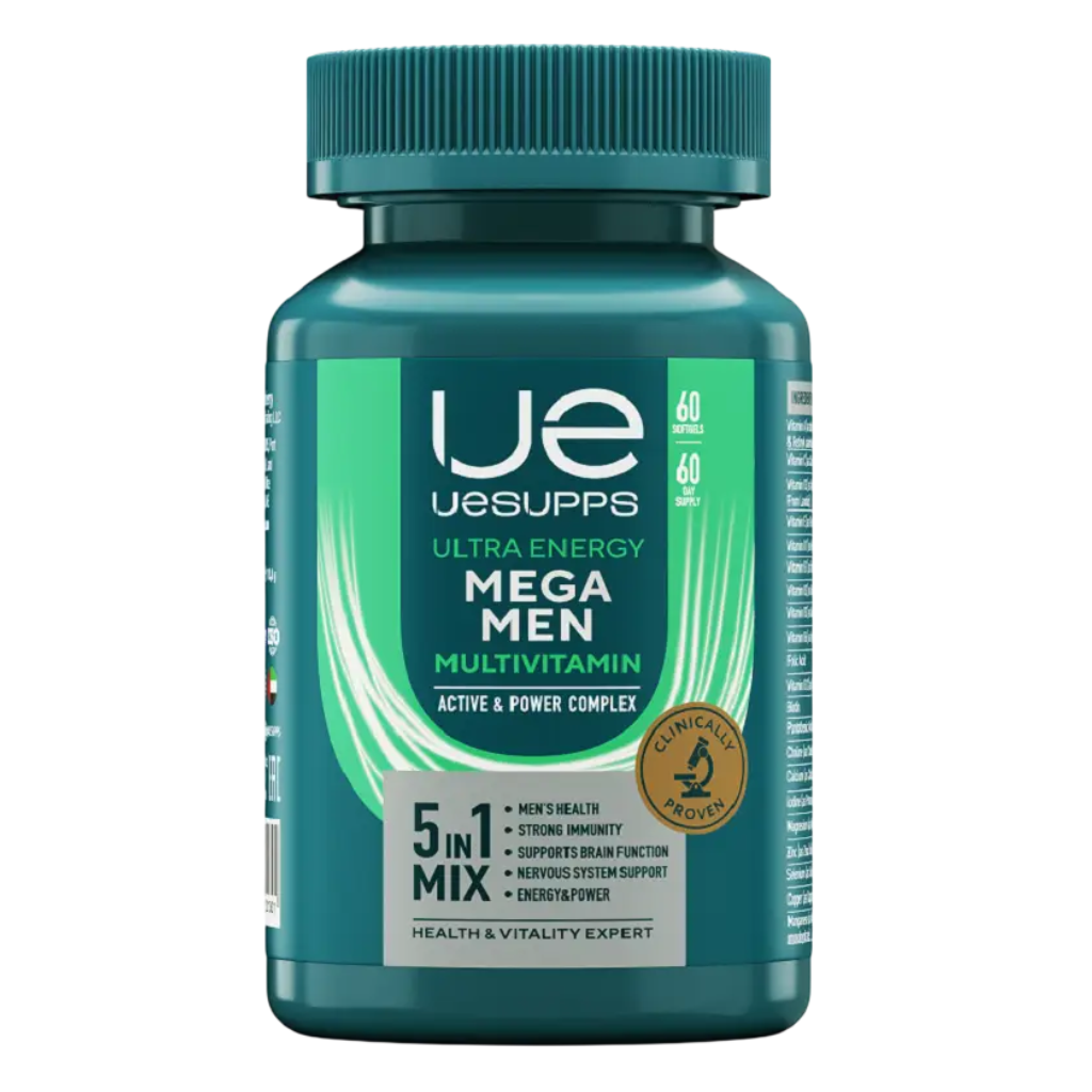 Уесаппс Ультра Энерджи Мега Мен Мультивитамин/UESUPPS Ultra Energy Mega Men Multivitamin капсулы массой 1930 мг 60 шт