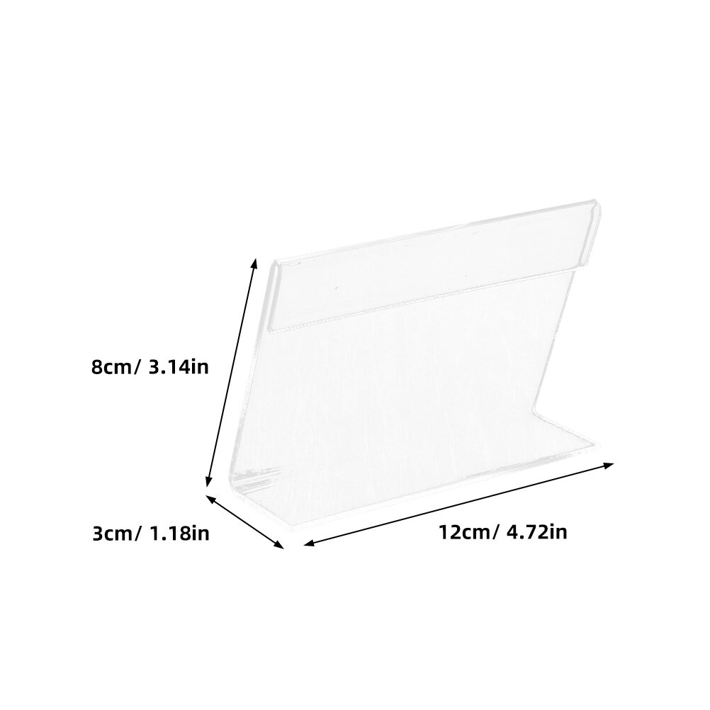 10 Штук Прозрачные Акриловые Ярлыки Для Цен Размер 12.00X8.00X3.00Cm