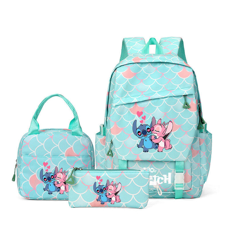 Школьный набор 3 в 1: рюкзак 43×29×15 см (500 г) + ланч-бокс 18×23×12 см + пенал, оксфорд, водоотталкивающий, аниме-принт