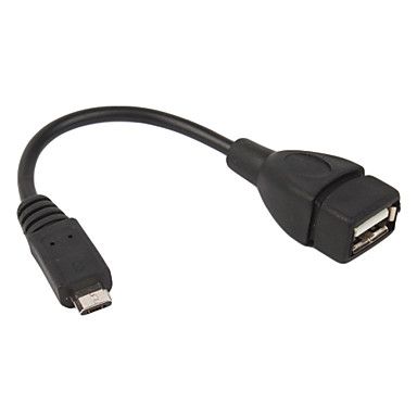Кабель-переходник OTG Micro USB-USB кабель, черный