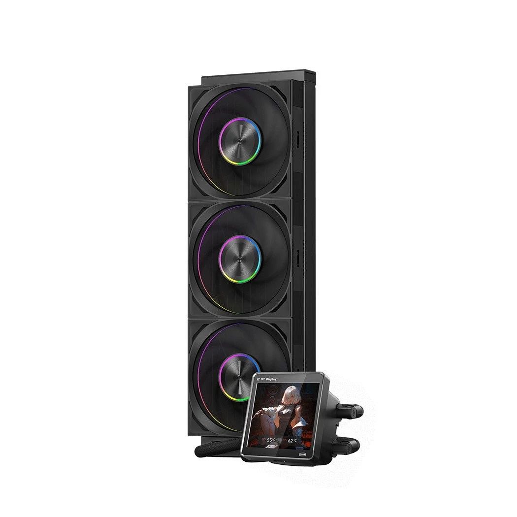 Система жидкостного охлаждения процессора PCCOOLER DT360 ARGB Display, радиатор 360 мм, черный