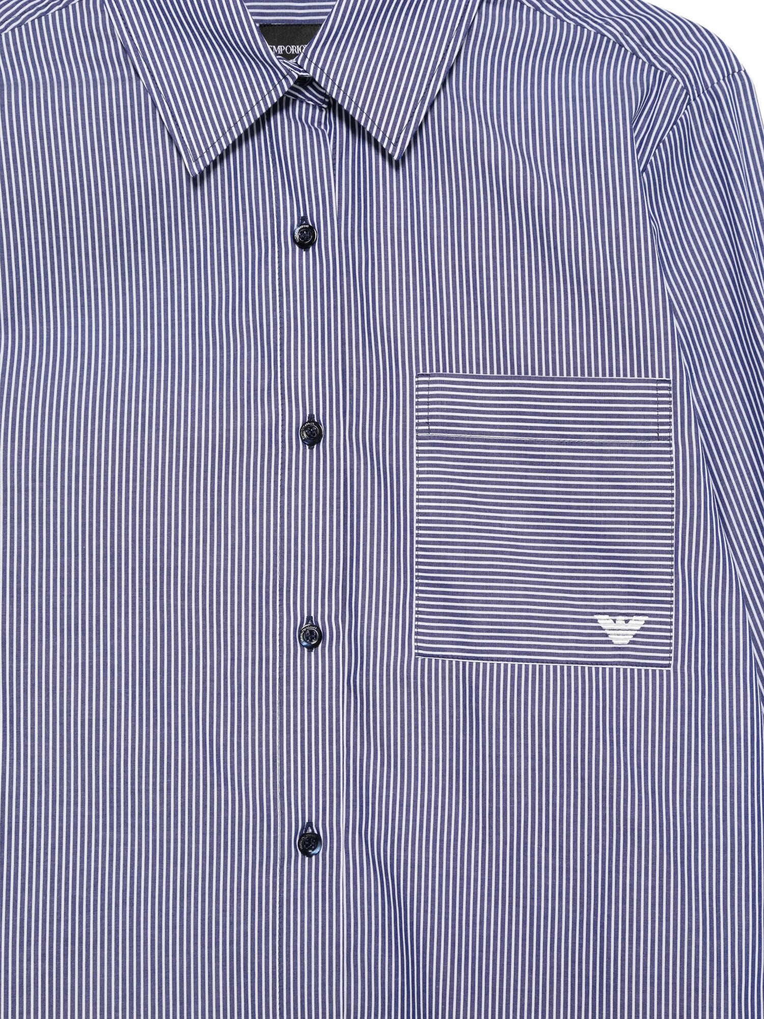 Рубашка EMPORIO ARMANI Striped shirt, размер 44, blue — фото 1