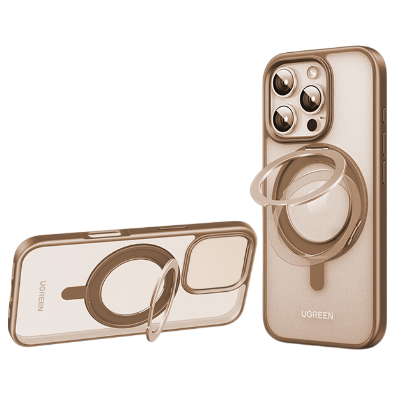 UGREEN 360° Магнитный стенд-чехол для iPhone 16 Pro матовый антижелтение антиотпечатки ударопрочный чехол Версия：iPhone