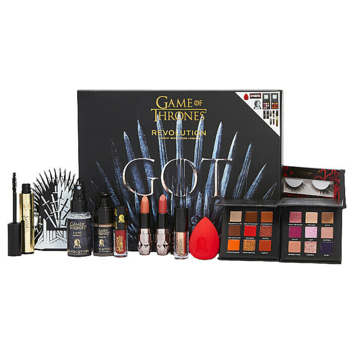 Косметический набор Revolution X Game Of Thrones 12 Days Advent Calendar адвент макияж и уход для женщин, 12 окошек
