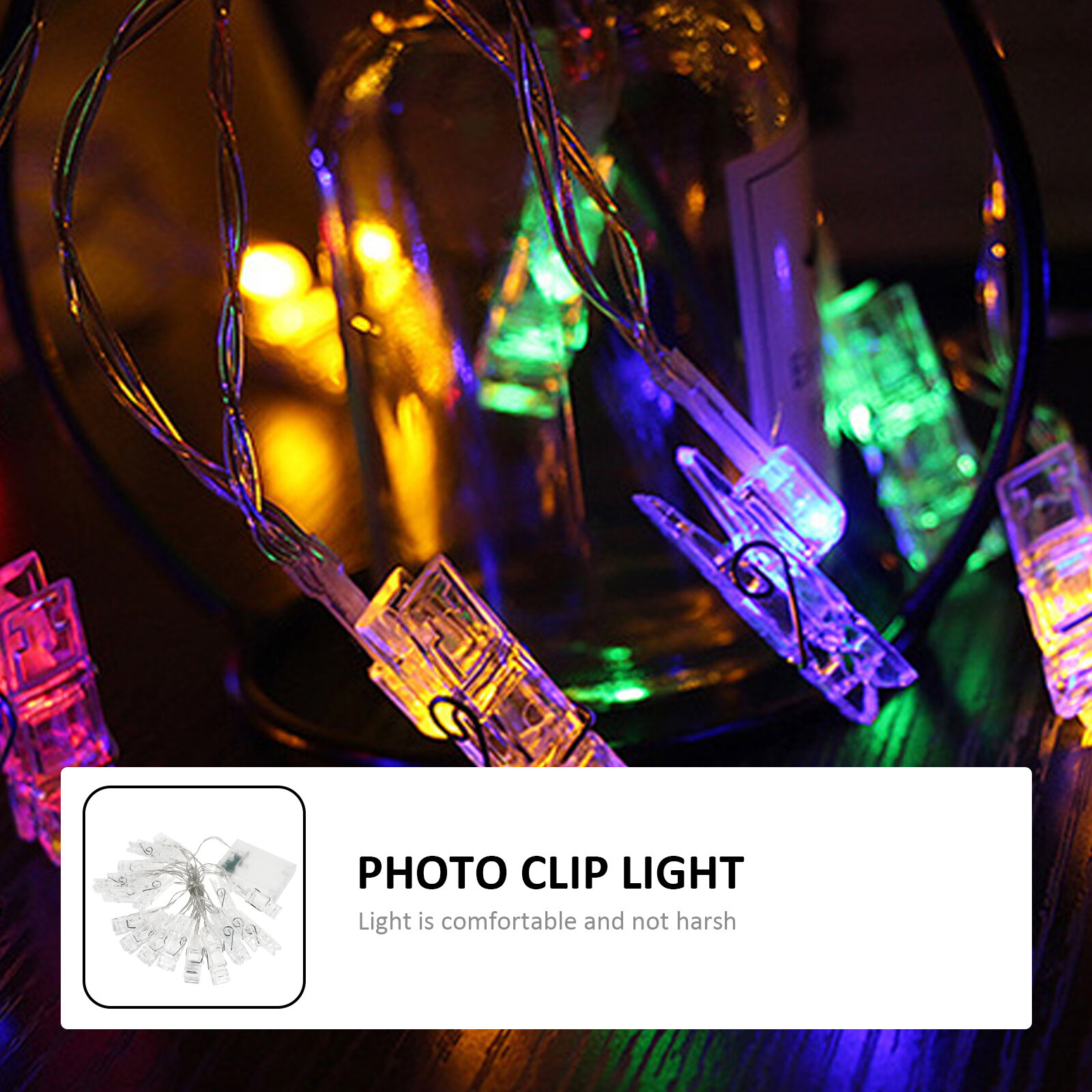 1 Шт LED Фото Клип Светодиодная Гирлянда Креативное Украшение Для Фото 220.00X5.50X1.50CM