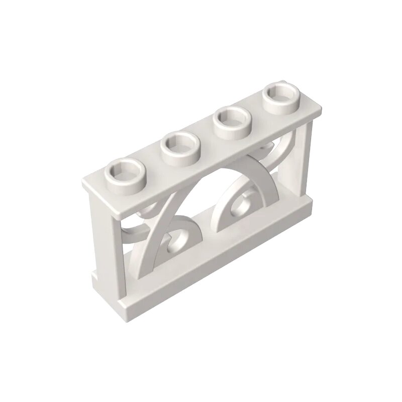 Gobricks 10 деталей конструктор забор 1x4x2 Белый, 090