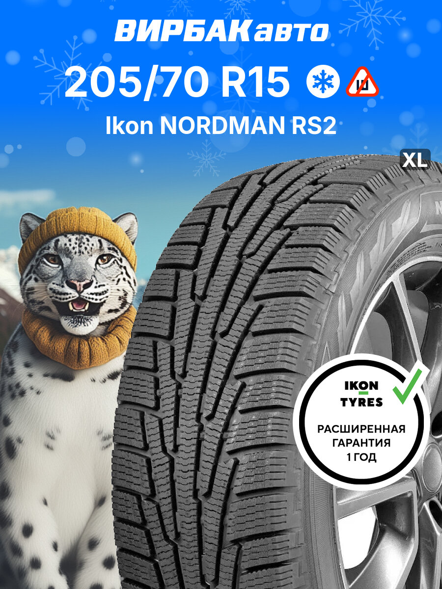 Зимние шины Ikon Nordman RS2 (Character Snow 2) 205/70 R15 100R XL, зимняя автомобильная резина