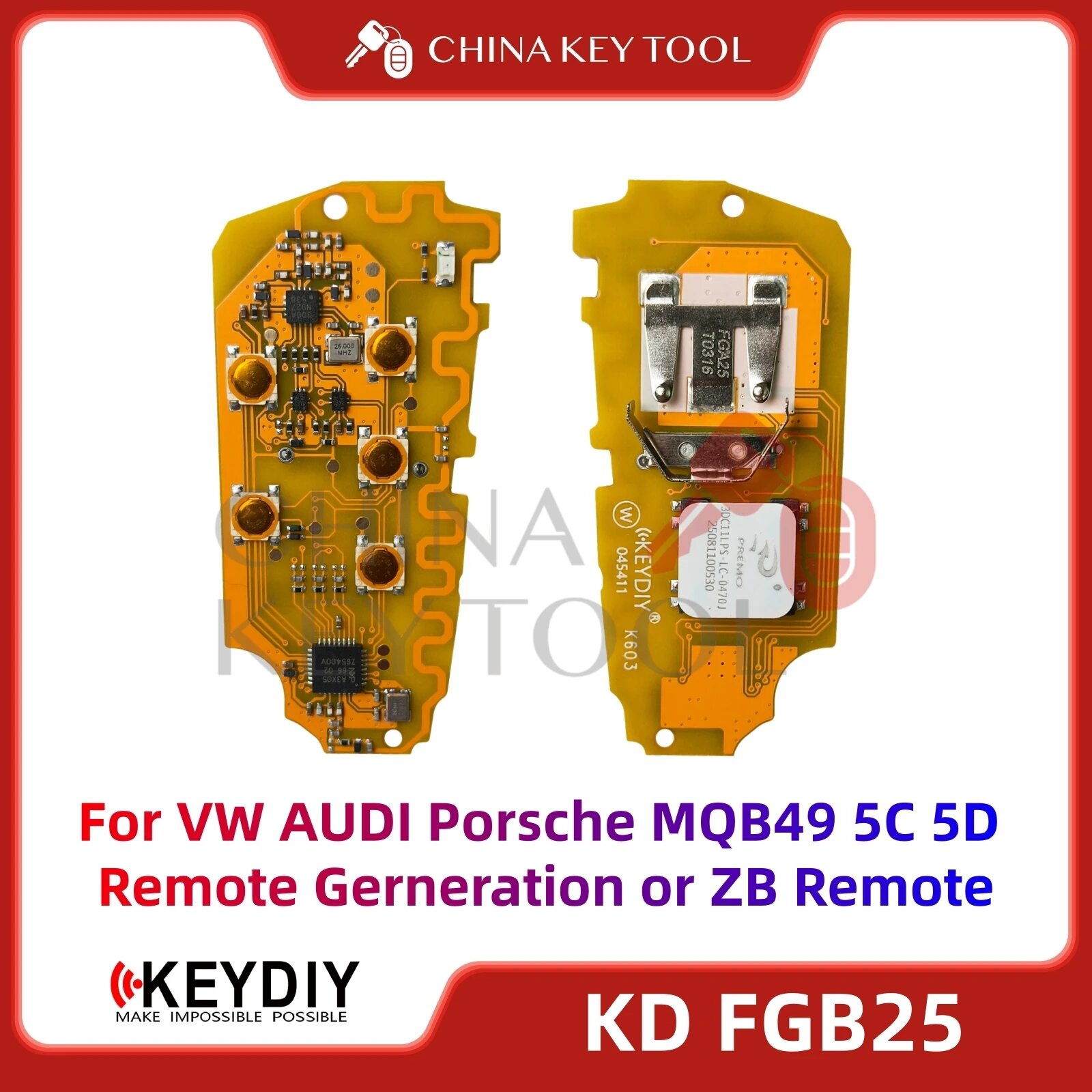 Плата KEYDIY FGB25 PCB для VW Audi Porsche ZB Remote