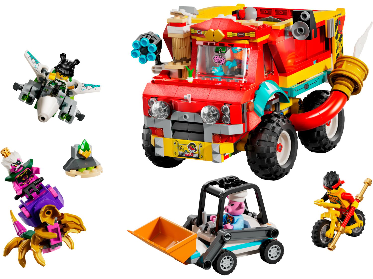 Конструктор LEGO Monkie Kid 80055 «Мощный грузовик команды», 712 деталей, 7+