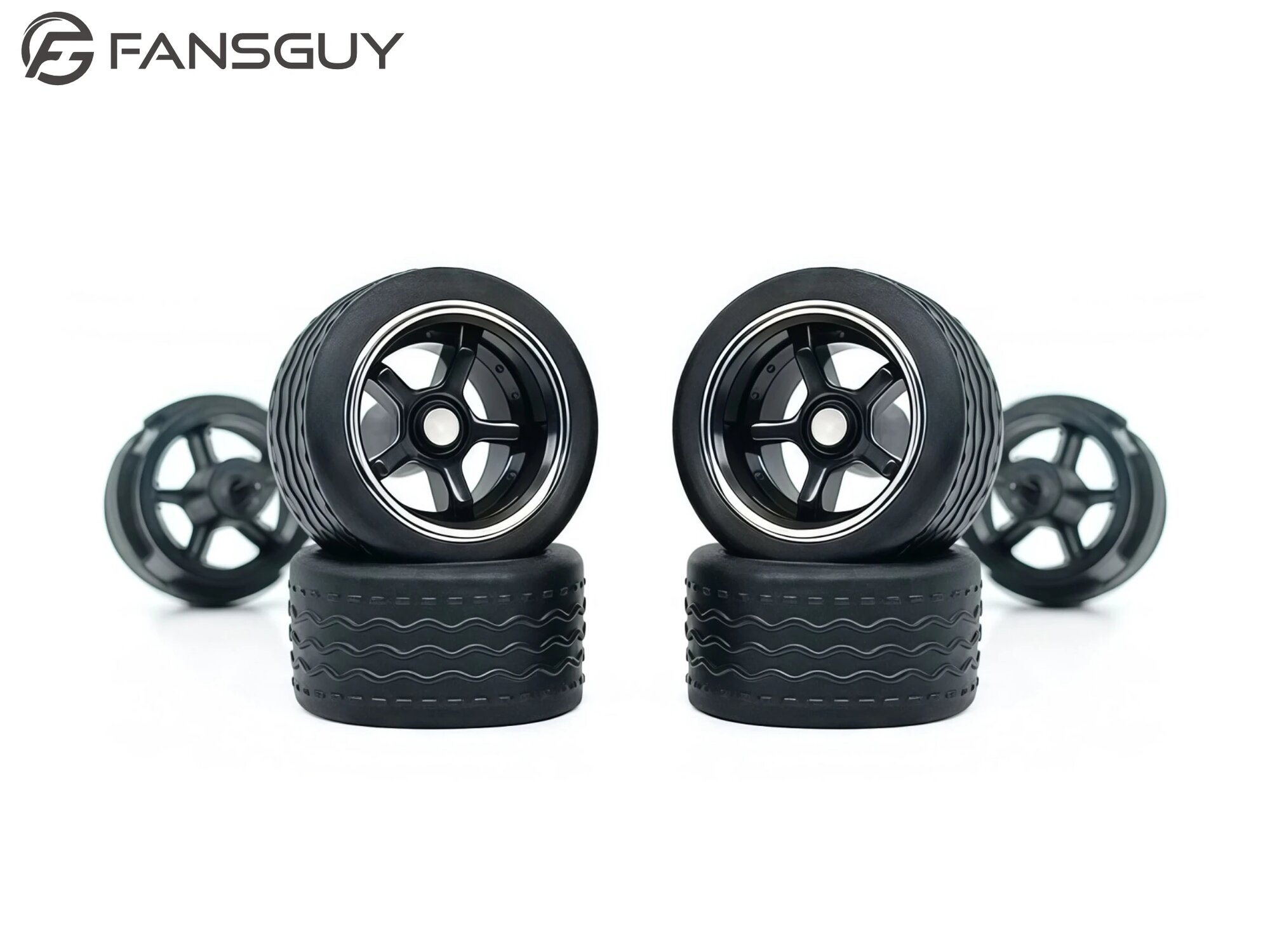 FANSGUY Колеса для RC-моделей, черные, BBC-NB SilverEdge 1