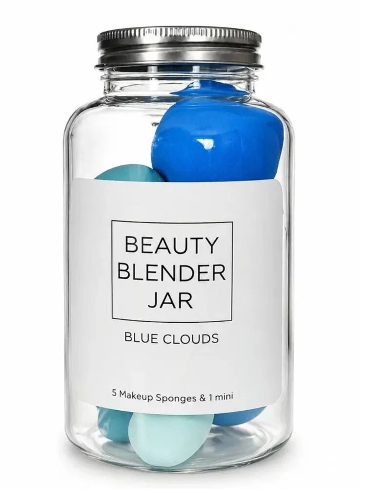 Набор спонжей для макияжа (5 спонжей и 1 мини) Blue Clouds