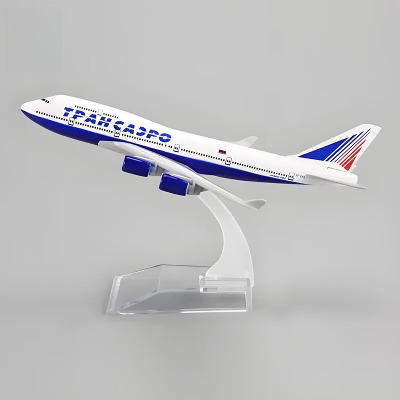 Металлическая Модель Самолета Боинг 747 Трансаэро Transaero
