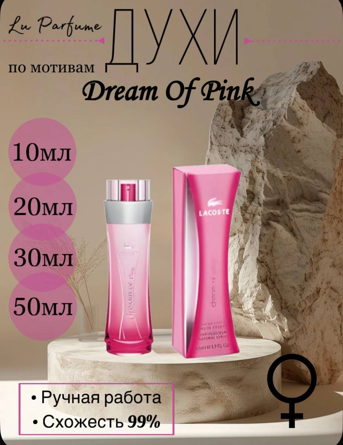 Духи ручной работы по мотивам 'Dream of Pink', для женщин Lu Parfume