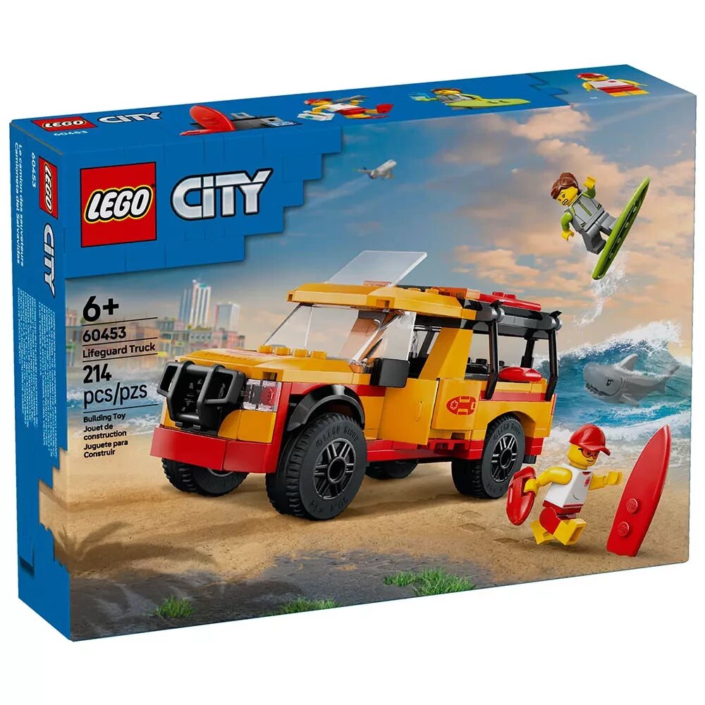 Конструктор LEGO City 60453 Пляжный Спасательный грузовик, 214 деталей, 6+