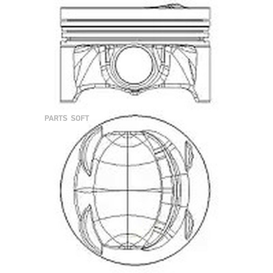 Поршнекомплект VW CTHD/CTKA d76.5 STD (03C 107 065 CK) Nural от официального дистрибьютора, NURAL, артикул 8743390010