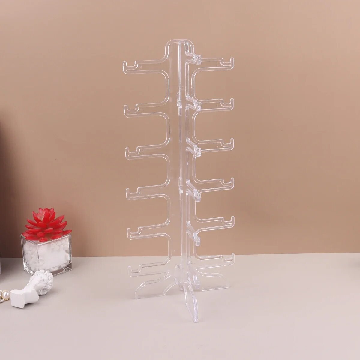 Пластиковая подставка для очков Clear, Белый