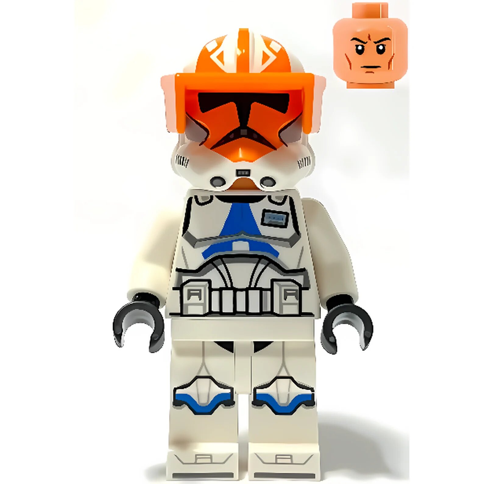 Минифигурка Lego Star Wars Clone Captain Vaughn, 501st Legion, 332nd Company (Phase 2) - Helmet with Holes and Togruta Markings, Orange Visor sw1277 U