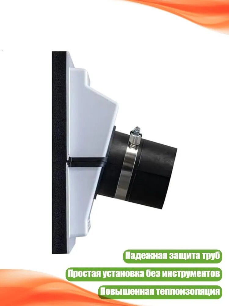 Защитные втулки для линий HVAC, легко устанавливаемая крышка для прохода через стену, разрезная для кондиционеров, Белый