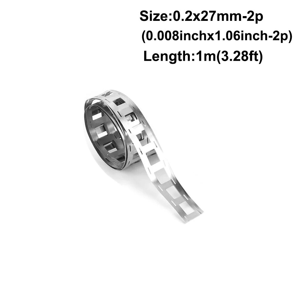 Никелевая лента для точечной сварки аккумуляторов 18650 0.2x27mm-2p 1m