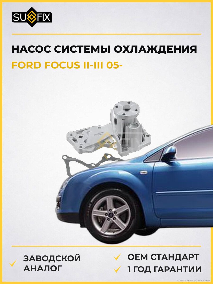 Насос системы охлаждения SUFIX FA1090 Форд Фокус II-III FORD FOCUS II-III 2005