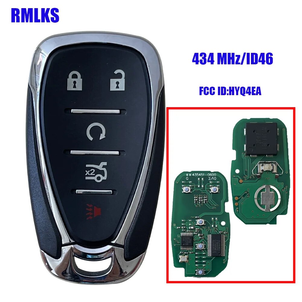 Умный дистанционный ключ HYQ4EA 315/433 МГц ID46 для Chevrolet Cruze Malibu Camaro 433MHz HYQ4EA